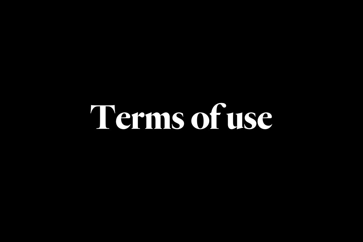 Terms of use | Design Portfolio